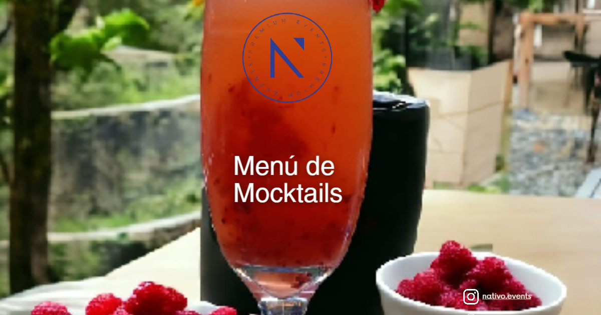 Menú de Mocktails - Nativo Events SV